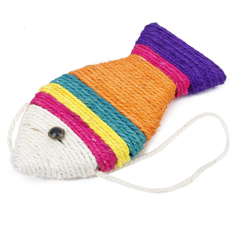 Buy Cat Kitten Scratching Board Fish Shape Sisal Scratch Scratcher Pet ...
