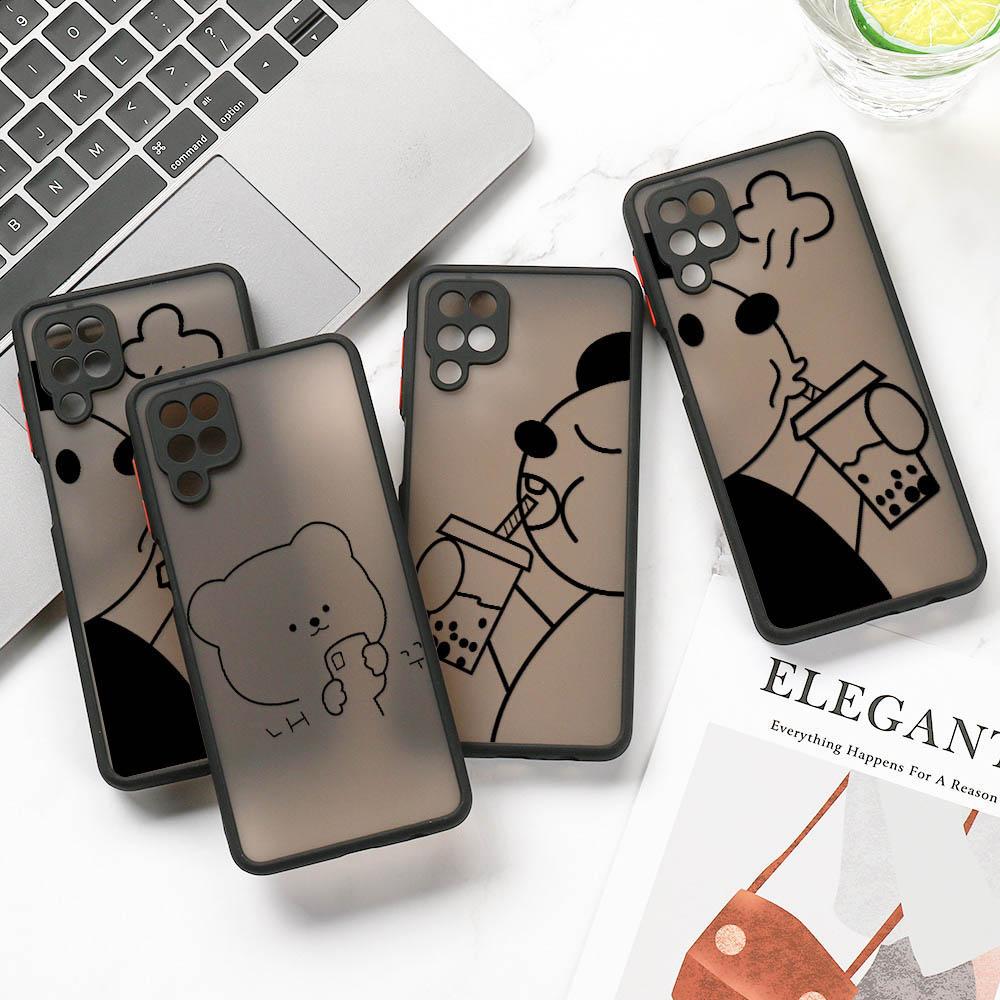 Black Stick Figure Phone Case For Samsung A12 A13 A03 A50 A51 A31 M31 ...