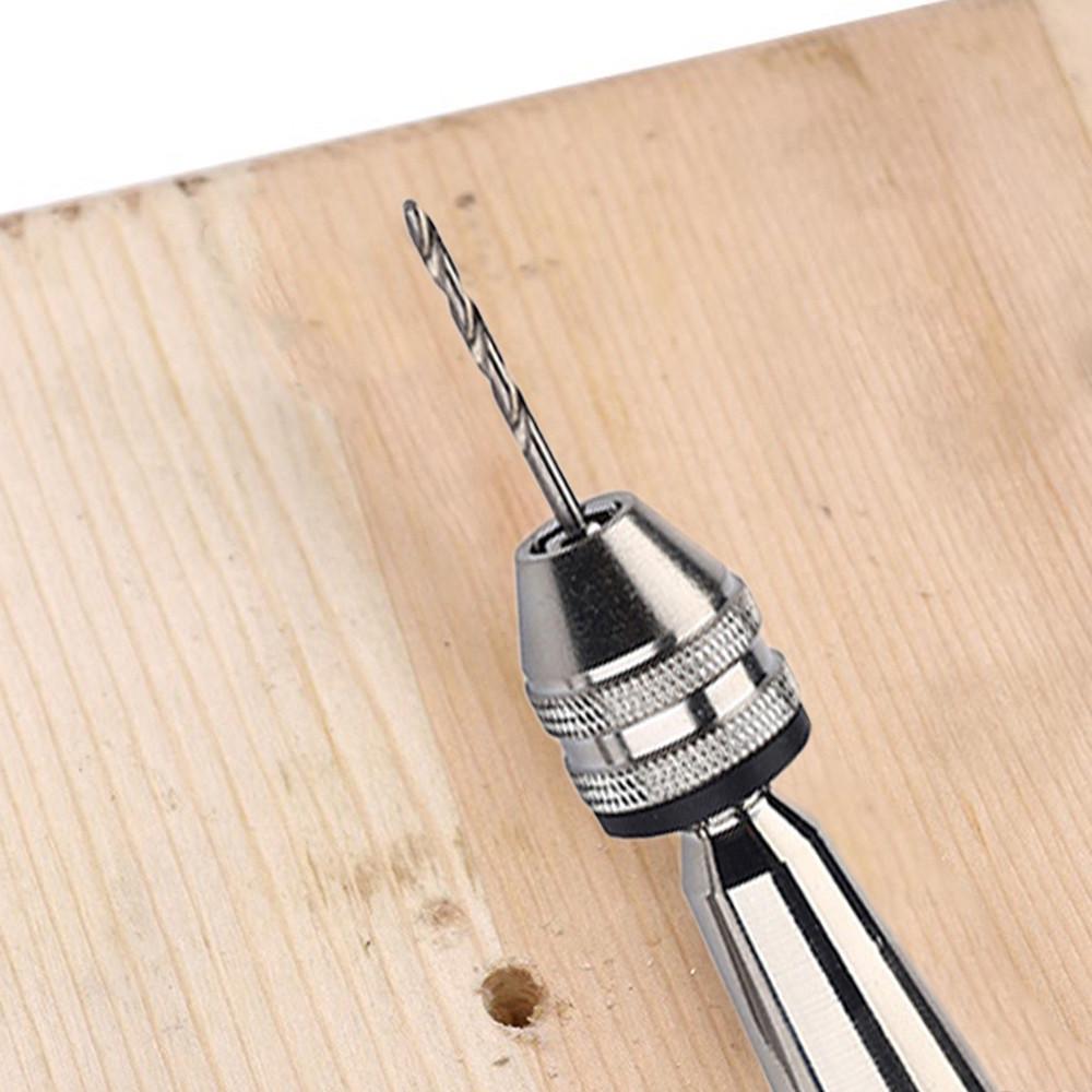 Mini Micro Aluminum Hand Drill With Keyless Chuck +10 Twist Drills ...