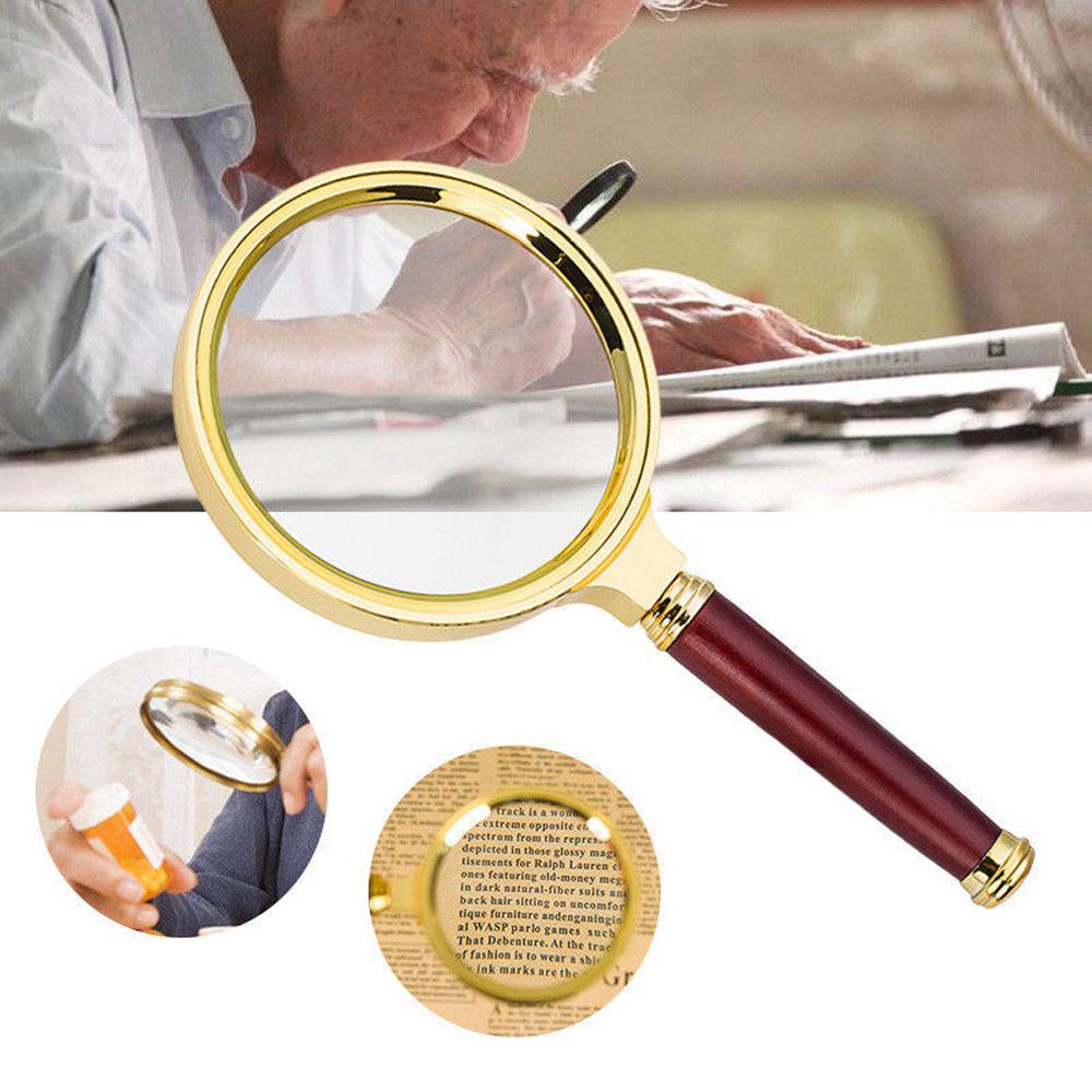 Buy Handheld Gold 60mm 90mm Loupe Magnifier Magnifying Glass Magnifying ...