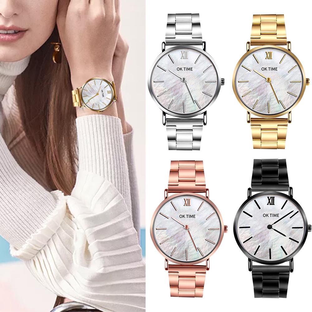 Buy Boom Watch Band Alloy Dial Seashell Color Round Analog Quartz ...