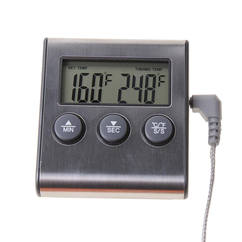 Buy Digital Display Food Thermometer Probe Meat Timer Meter Cook ...