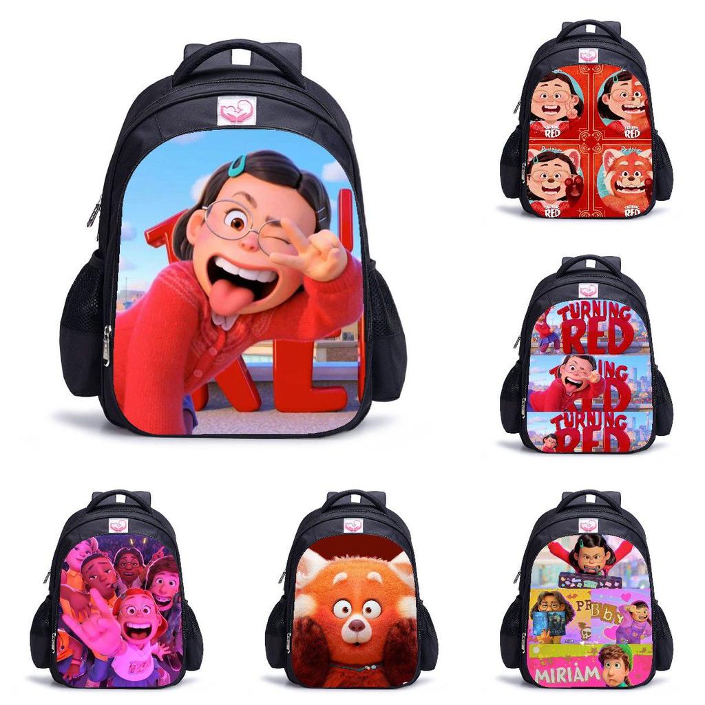 Buy Turning Red Backpack Kids Kindergarten Student School Bag Travel ...