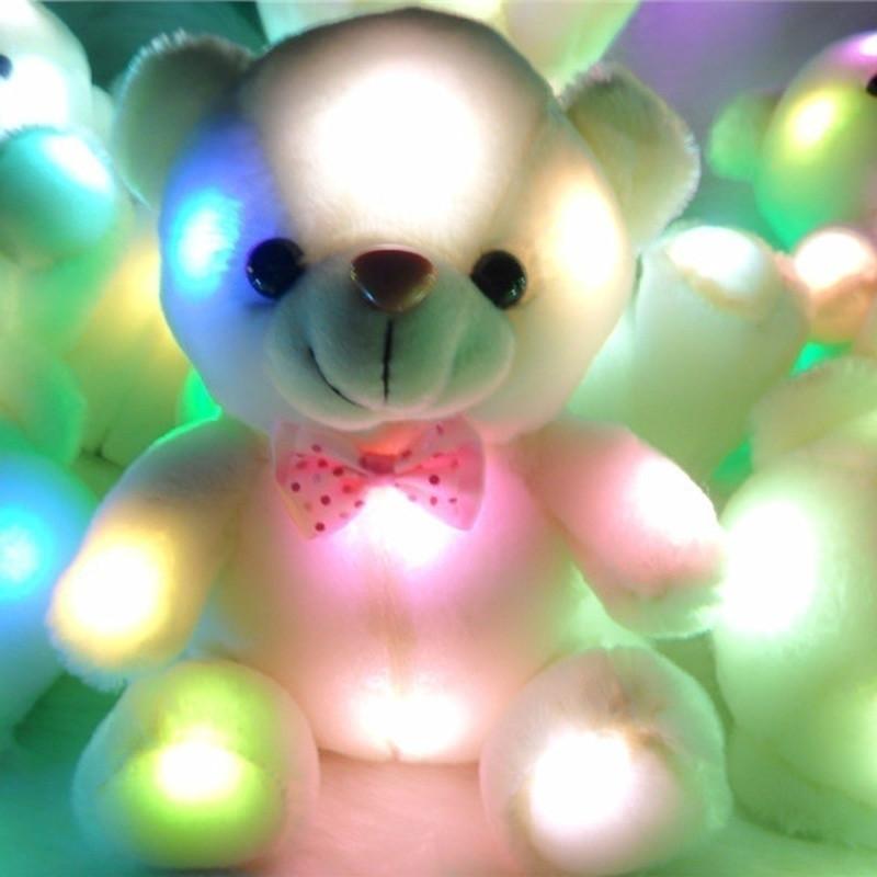 Cute Stuffed Night Light Plush Lovely Holiday Teddy Bear Soft Gift Doll ...