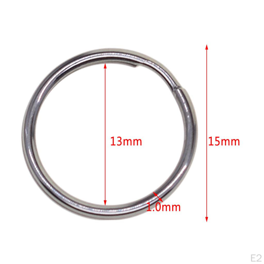 Buy 100pcs Stainless Steel Split Key Rings Keyrings Loop Jewelry ...