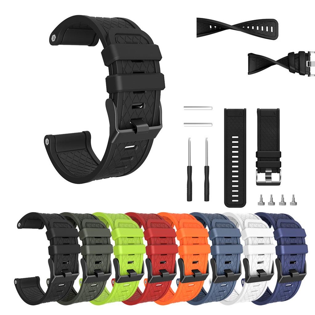 [YS] For Garmin Fenix/Fenix 2 Band Easy Fit 26mm Width Soft Silicone ...