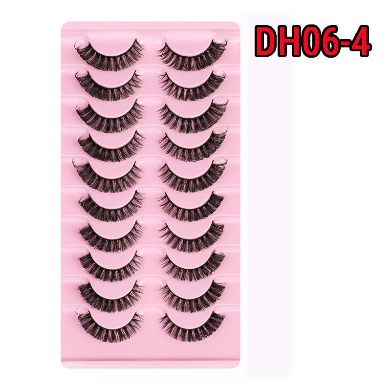 Buy 10 Pairs DD Curl Russian False Eyelashes 3D Mink Eyelashes Reusable ...