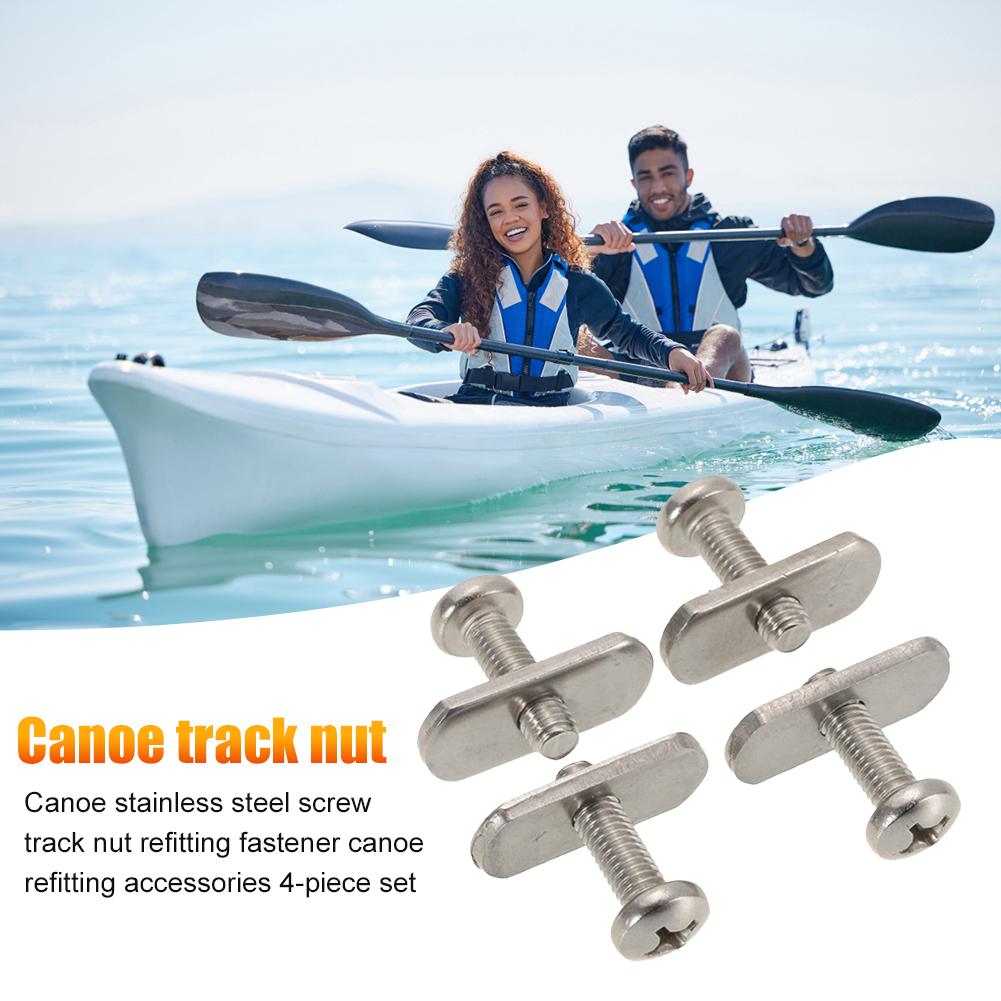 Buy 4pcs Threads Kayak Rail Track M6 Screw Nuts Stainless Steel Canoe ...
