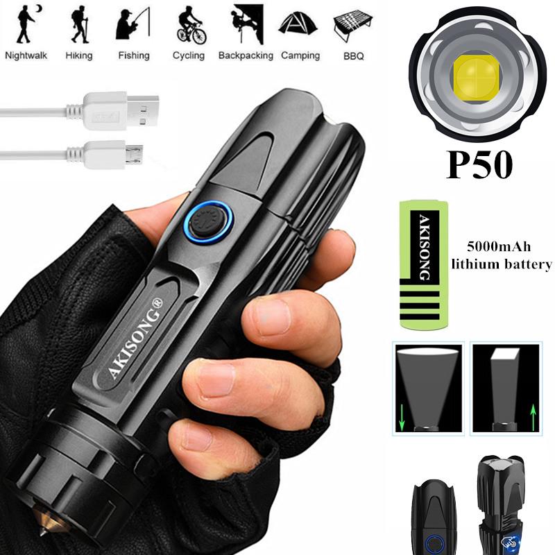 Buy CREE XH-P50/P70/P90/P110/P116 Outdoor Hunting Telescopic Zoom Anti ...