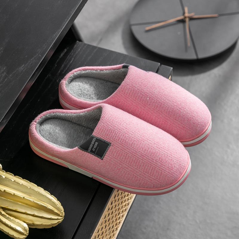 Buy Autumn/Winter Cotton Slippers Men's Warm Simple Home Indoor Non ...