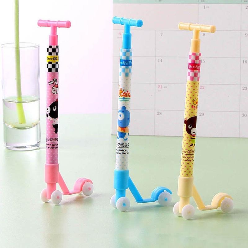 Yaratıcı Scooter Ball Pen Yenilik Çocuk Oyuncaklar Okul Hediye Sevimli ...