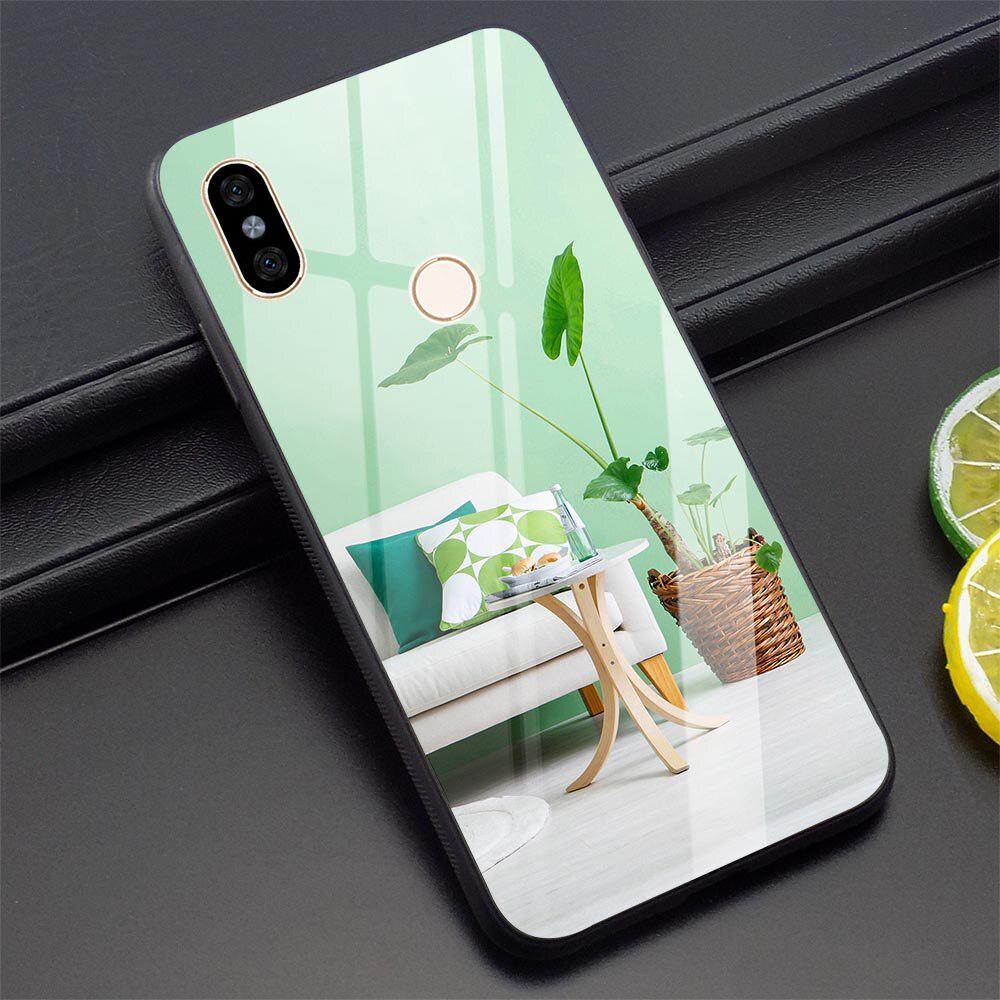 Buy Print Vase Flowers Tempered Glass Phone Case for Xiaomi Redmi Note ...