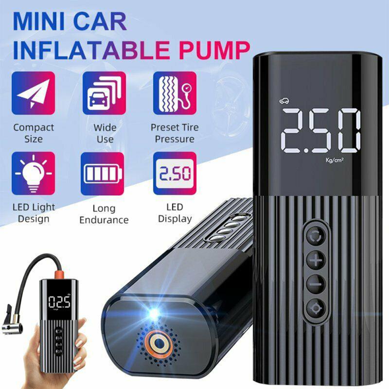 Buy Portable Mini Inflator Pump Multi-functional Wired Digital Display ...