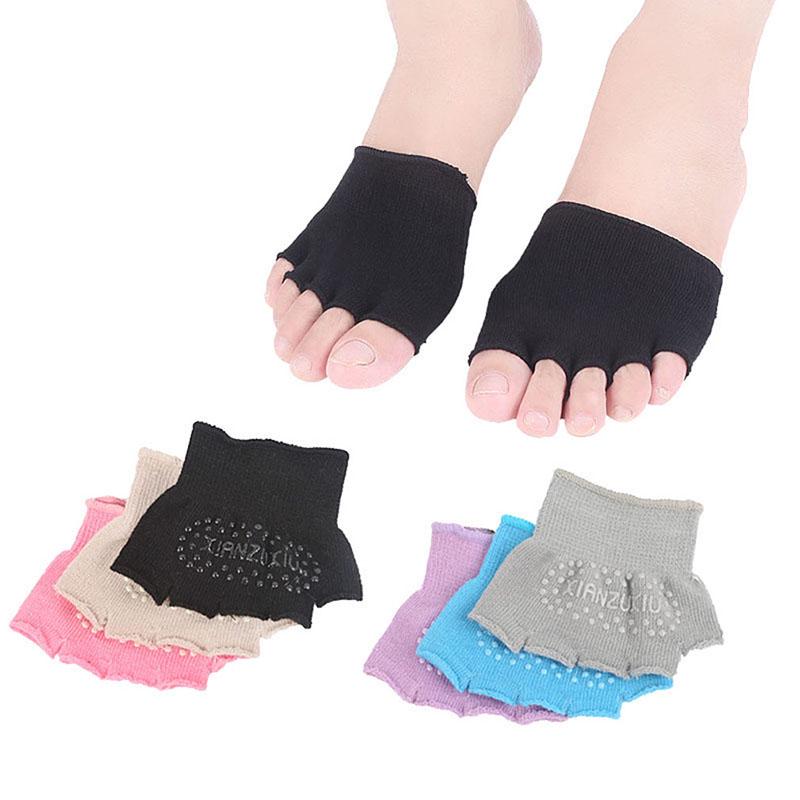Buy Half Palm Socks Ballet Dance Anti Slip Semi Invisible Fitness Socks ...