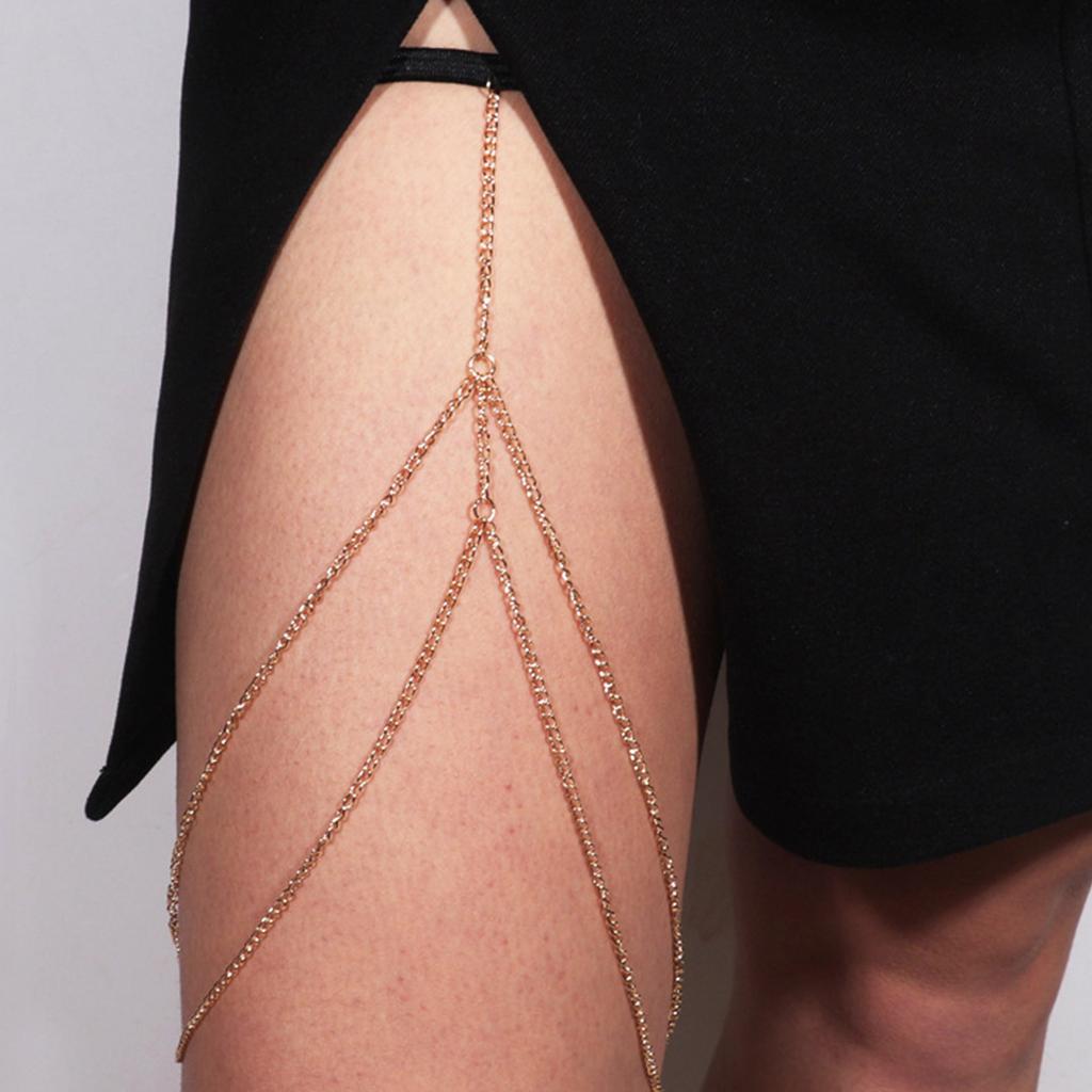 Satın alın Punk Leg Chain Garter Dangle Double Layer Tassel Thigh Chain ...