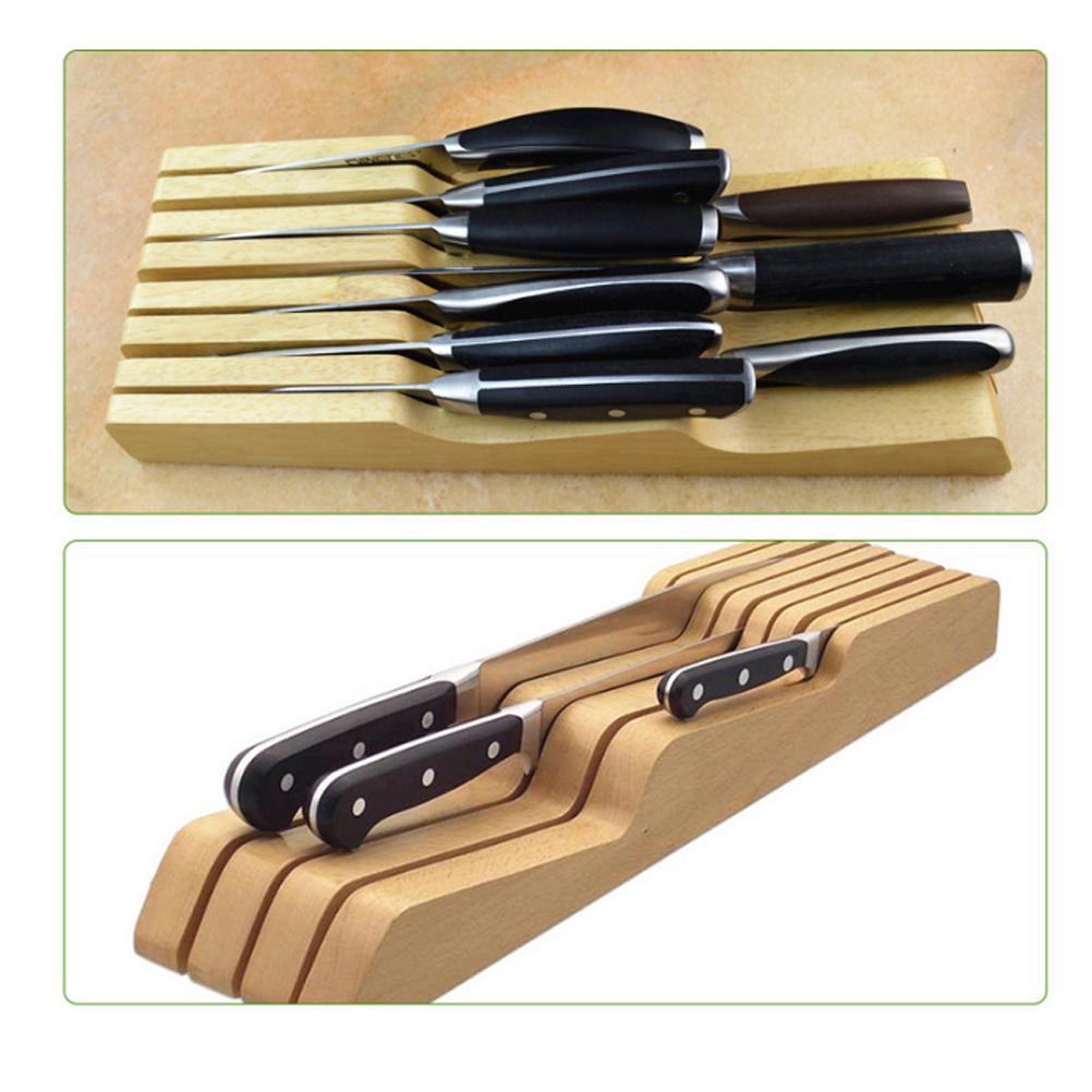 Buy Wooden Cutter Holder Premium Knife Storage Slots Knife Holder ...