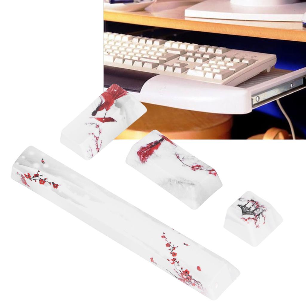 Buy DIY Keycaps Kit Winter Snow Plum Pattern Universal Mechanical ...