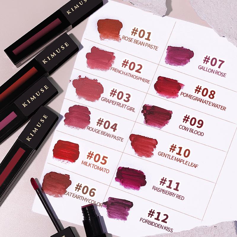 Buy Kimuse Powerful Matte Pigment Liquid Lipstick Long-Lasting Lip ...