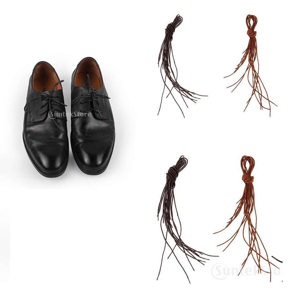 Buy 5x Waterproof Round Waxed Rope Cord Shoelace Dress Shoe Laces 90cm ...