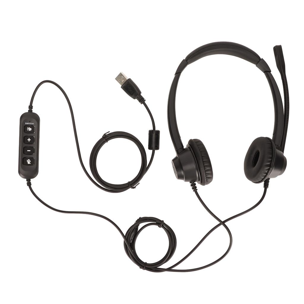 Telephone Headset Professional Binaural Noise Cancelling Adjustable ...