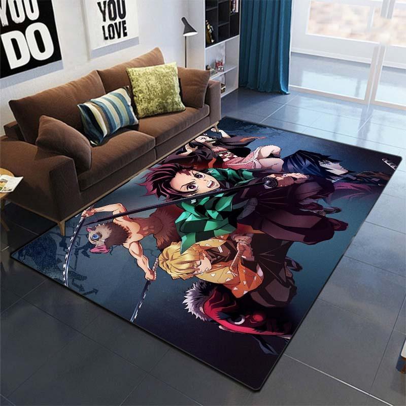 Cheap Japanese Cartoon Anime Demon Slayer Kimetsu No Yaiba Print Floor ...