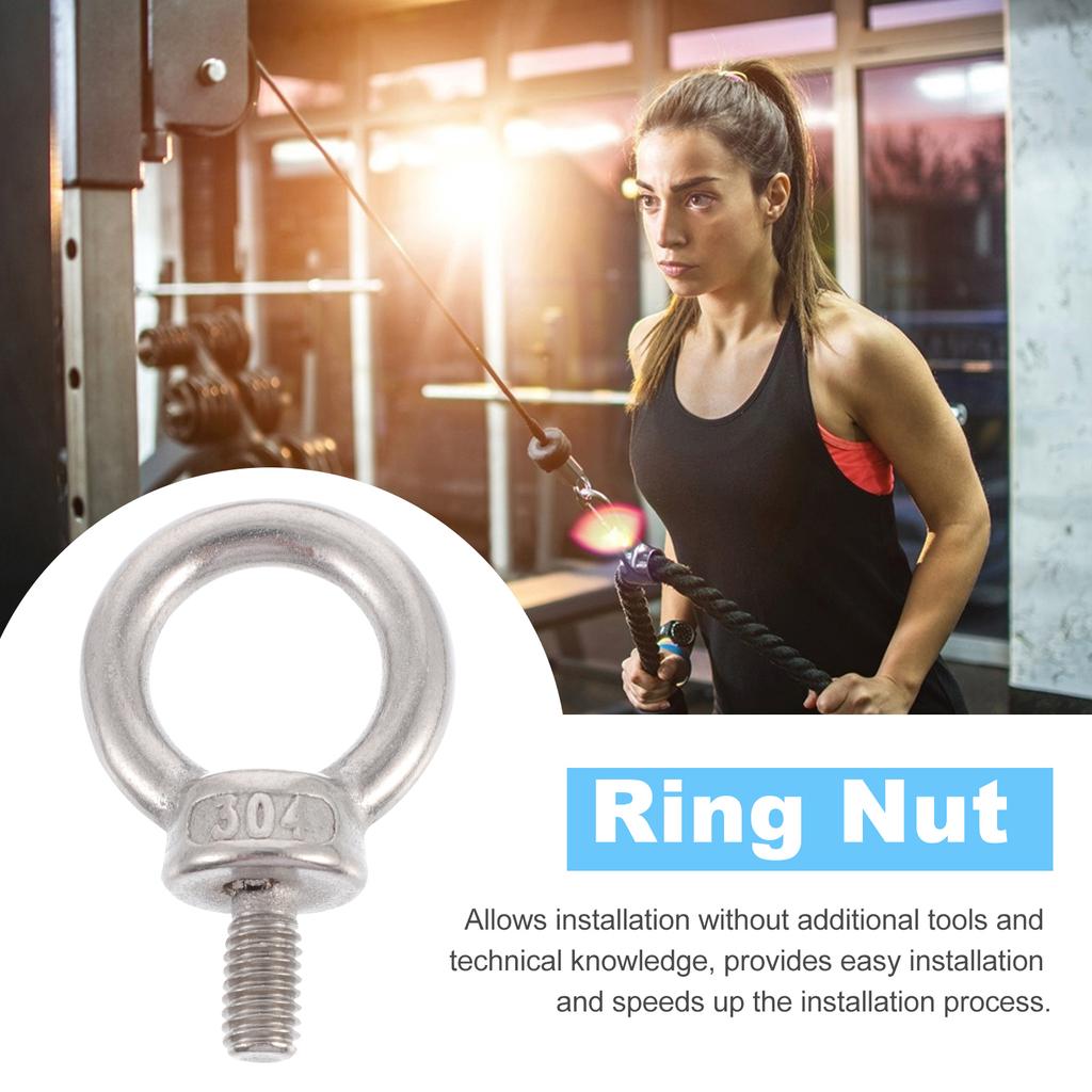 Buy 10Pcs Stainless Steel Nuts Lifting Eye Threaded Nuts Premium ...