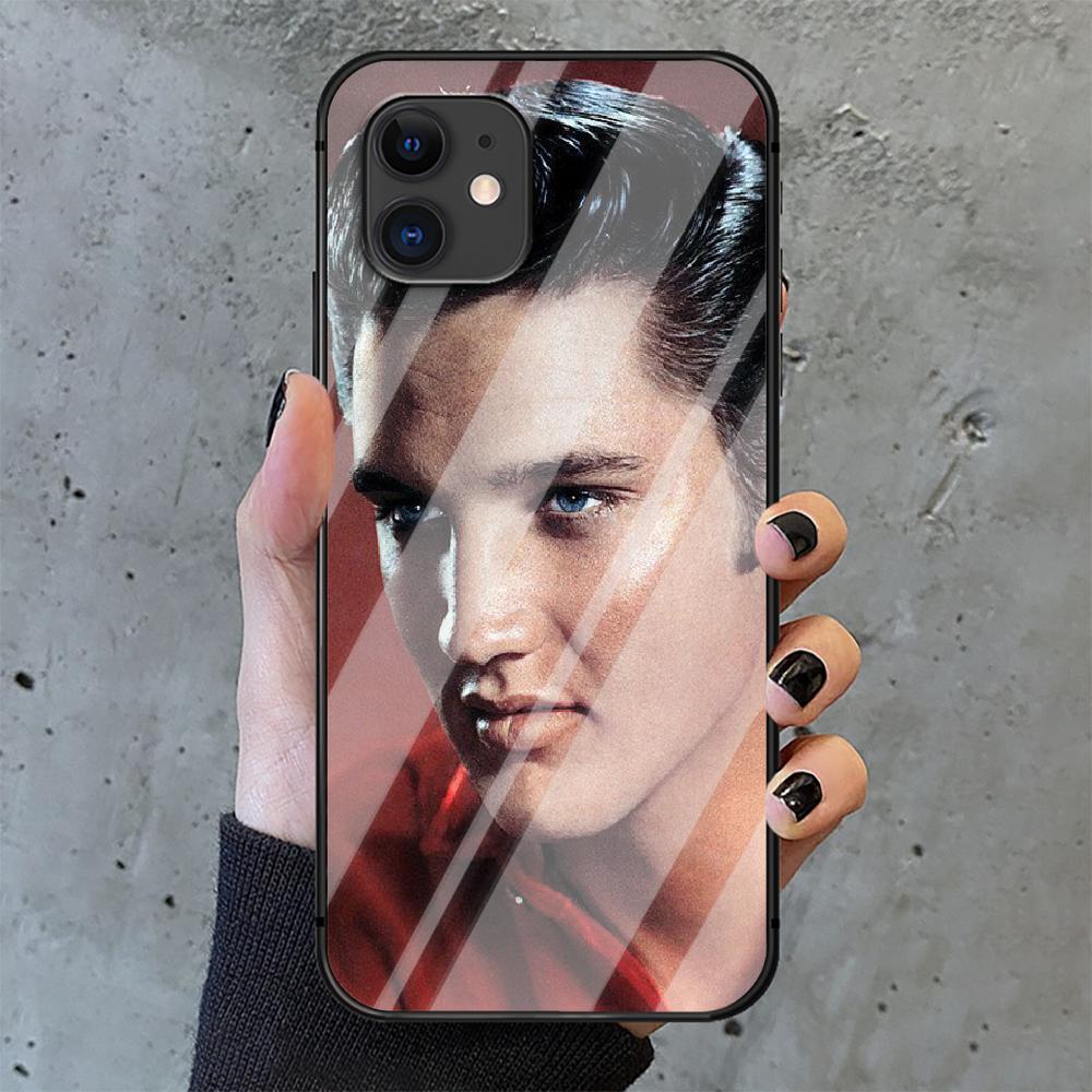 Buy Rock singer Elvis Presley Tempered Glass Phone Case Cover For ...