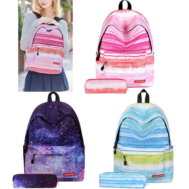 2PCS Galaxy School Bag Backpack Teenagers Girls Bag Unisex Collection ...