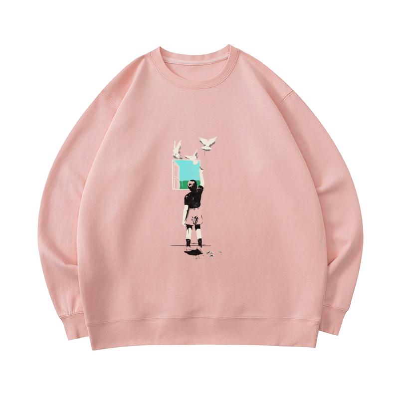Buy Men's 300 GSM 100% Cotton Sweatshirt Exit Print Street Fashion ...