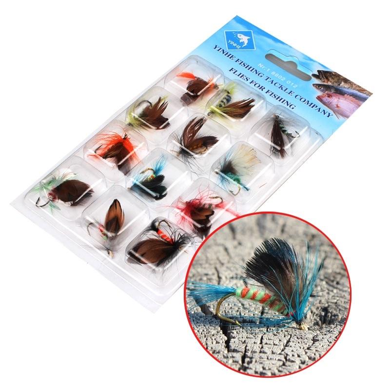 Buy 12Pcs Realistic Nymph Scud Fly for Trout Fishing Artificial Insect ...