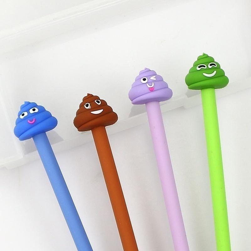Buy 3PCS Poo Design Gel Pens Stationary Funny School Supplies Shit Gel ...