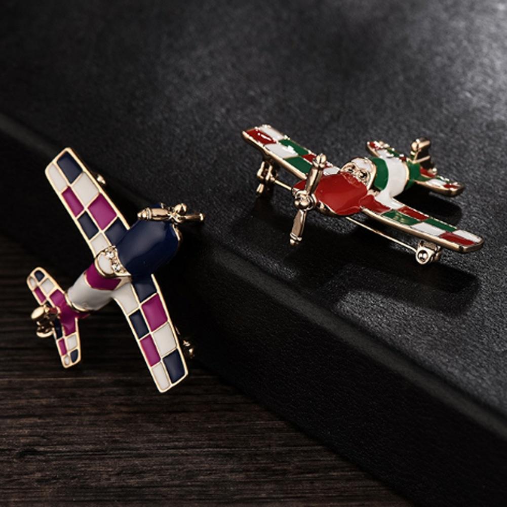 Buy Alloy Airplane Brooch Pins Plane Brooches For Women Costumes Model ...