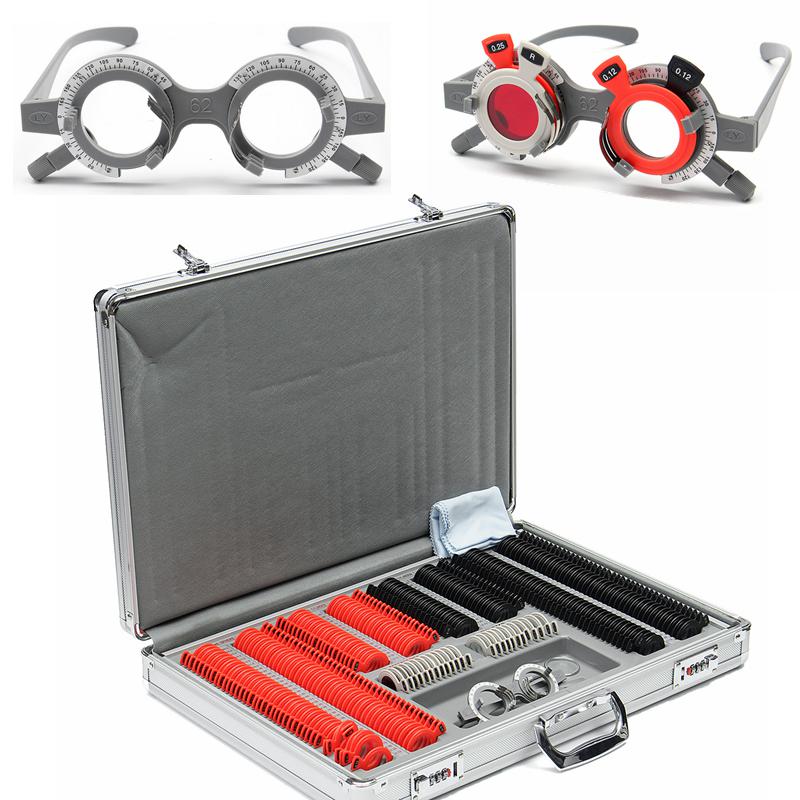 Buy 266Pcs Optical Trial Lens Set Optometry Kit Case Free Trial Frame ...
