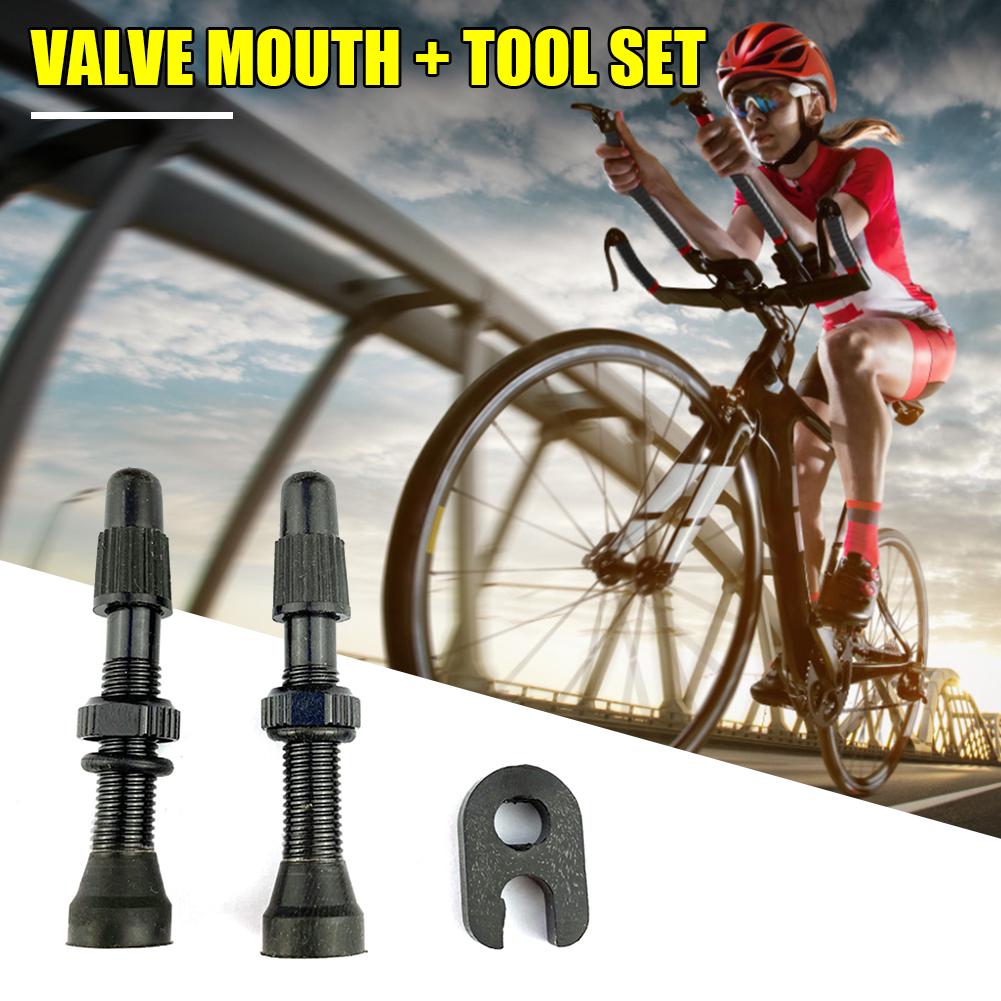 Buy 2pcs 48mm Alloy Stem Presta Valve + Tool for Road MTB Bike Tubeless ...