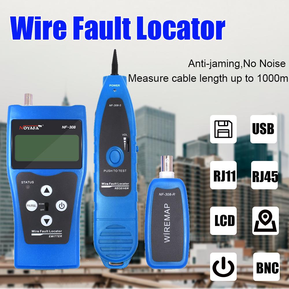 Buy NF-308 Wire Fault Locator Network Monitoring Cable Tester LCD LAN ...