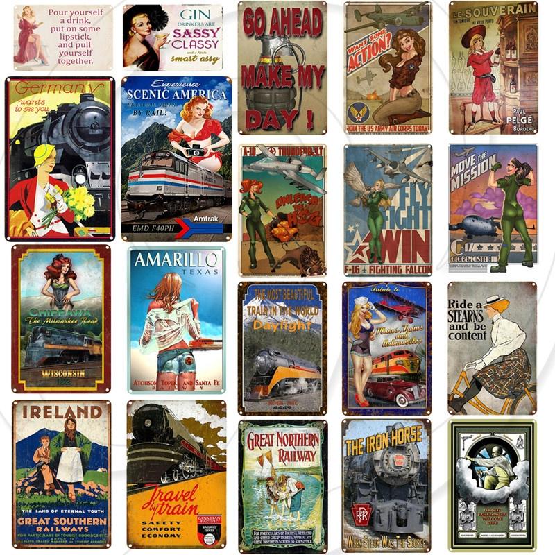 Buy Vintage Tin Sign Metal Poster Plaques Bar Pub Coffee Home Metal ...