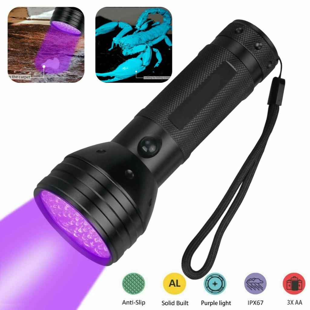 Buy Mayitr Portable UV Ultra Violet LED Flashlight Purple Mini ...