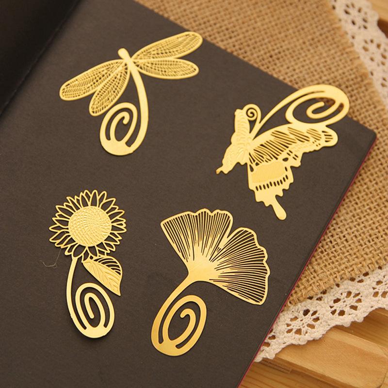Classical openwork leaves butterfly metal bookmark uygun fiyatlı satın ...