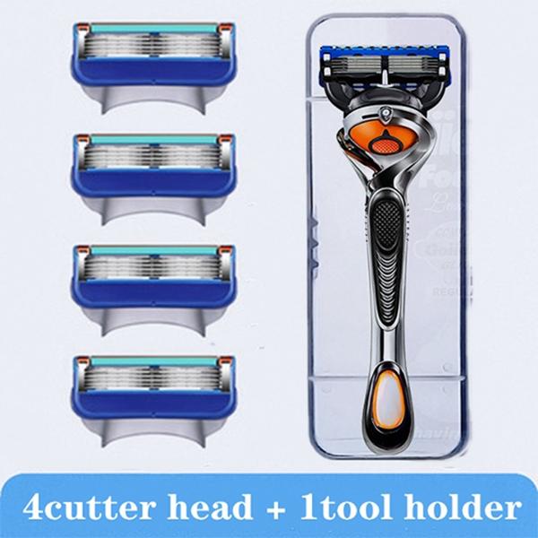 Buy Front hidden five blade men's manual shaver fits skin, multi angle ...