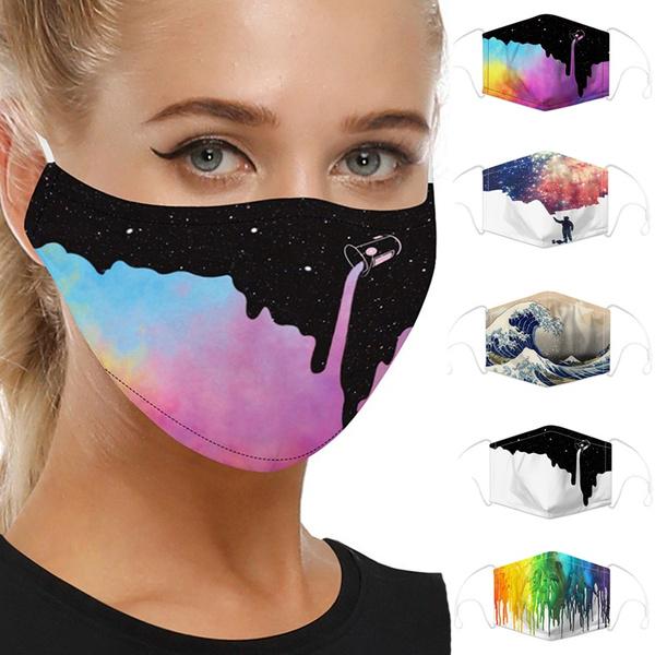 Buy Men Women 3D Print Mouth Mask Breathable Washable Dust-Proof ...
