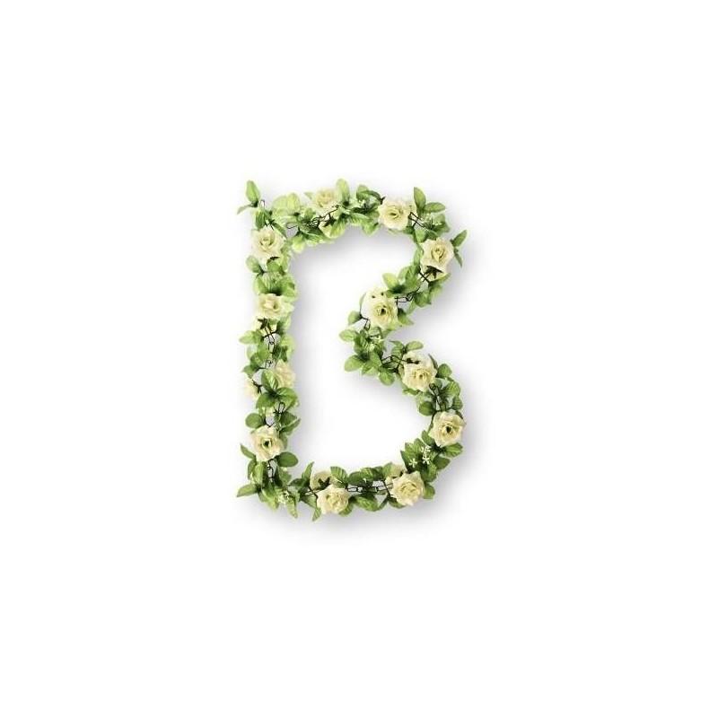 Basil Flower strand Flower Garland with roses 120 cm white comprar a ...