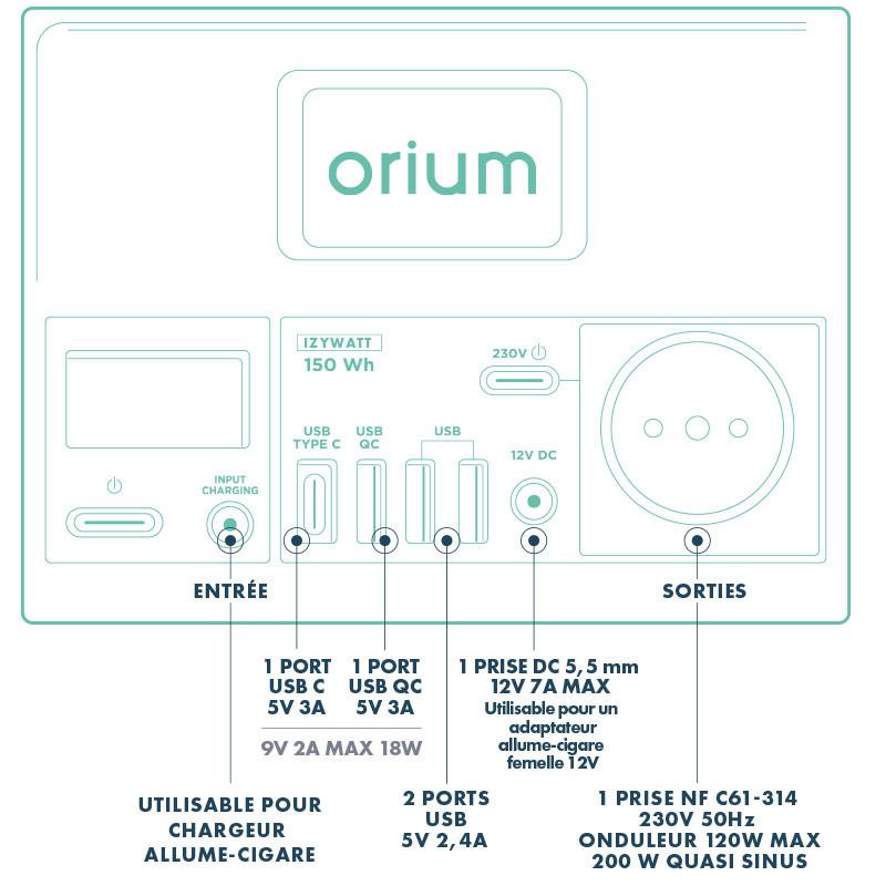 Buy Orium - IZYWATT 150 Mundus Portable Energy Station at affordable ...