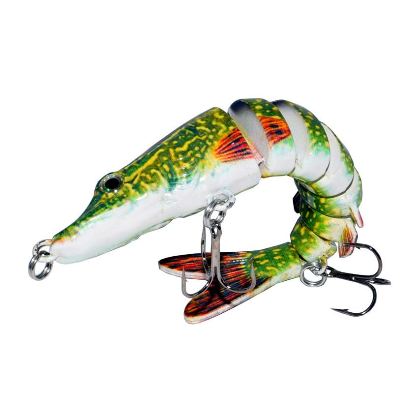 Buy 5inch Pike Fishing Bait Swimbait Lure Life-like Fish 8segment ...