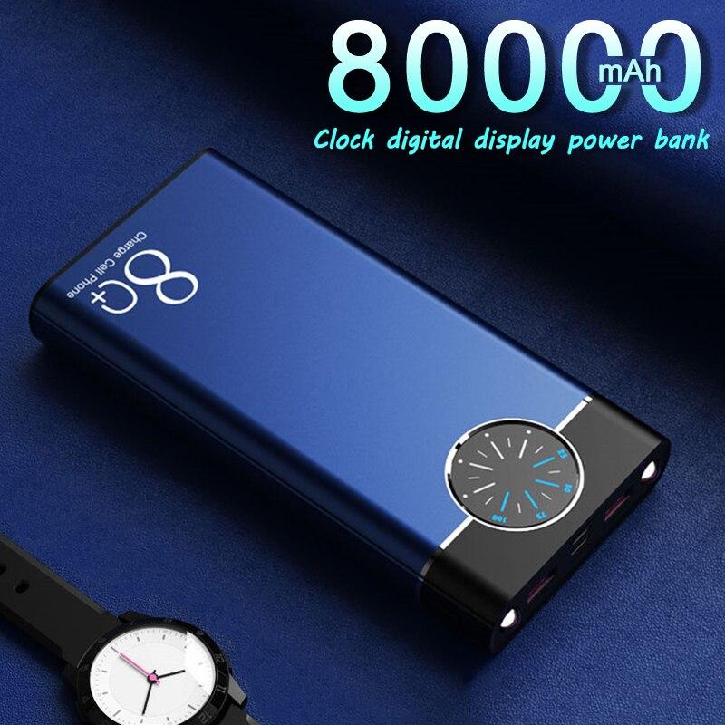 Buy 80000mah Power Bank Digital Watch Display Large Capacity Phone ...