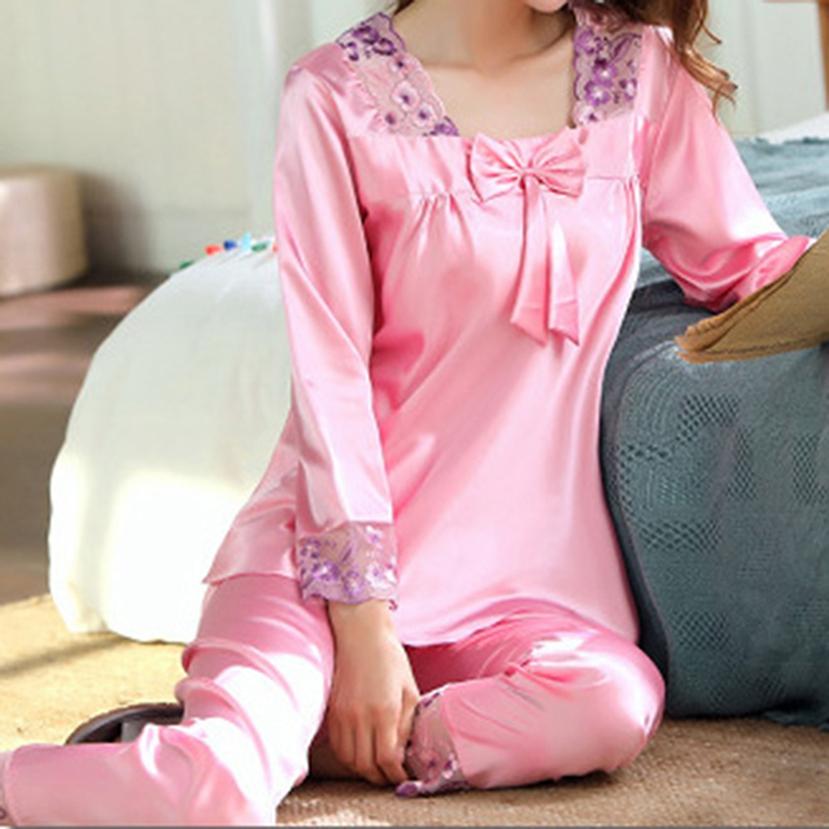 Buy Pajamas Women Summer Sexy Long Sleeved Silk Korean Spring And
