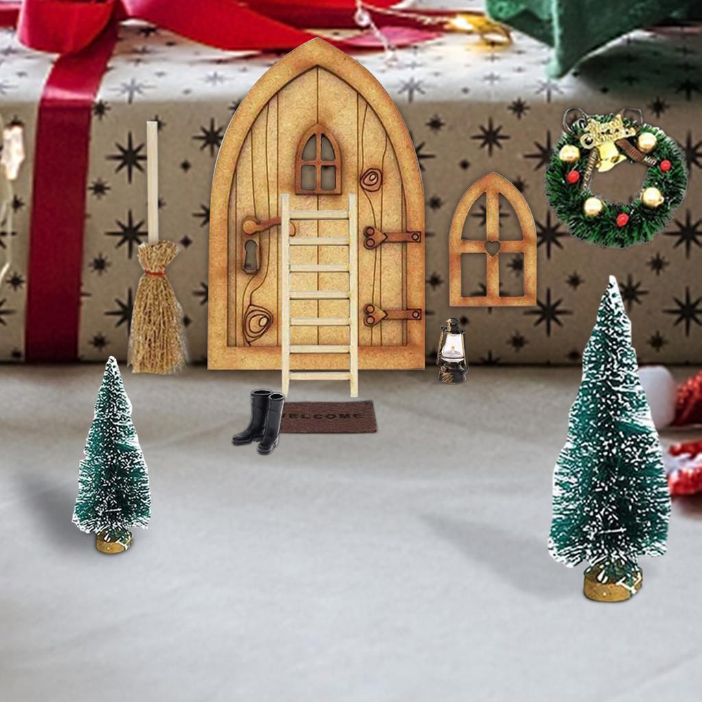 Buy 1:12 Mini Christmas Day Decoration Scene Door Ornaments at ...