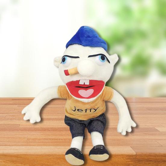 Buy 38cm Fashion Fully Filled Cartoon Doll Bedroom Decor Jeffy Hat Game ...
