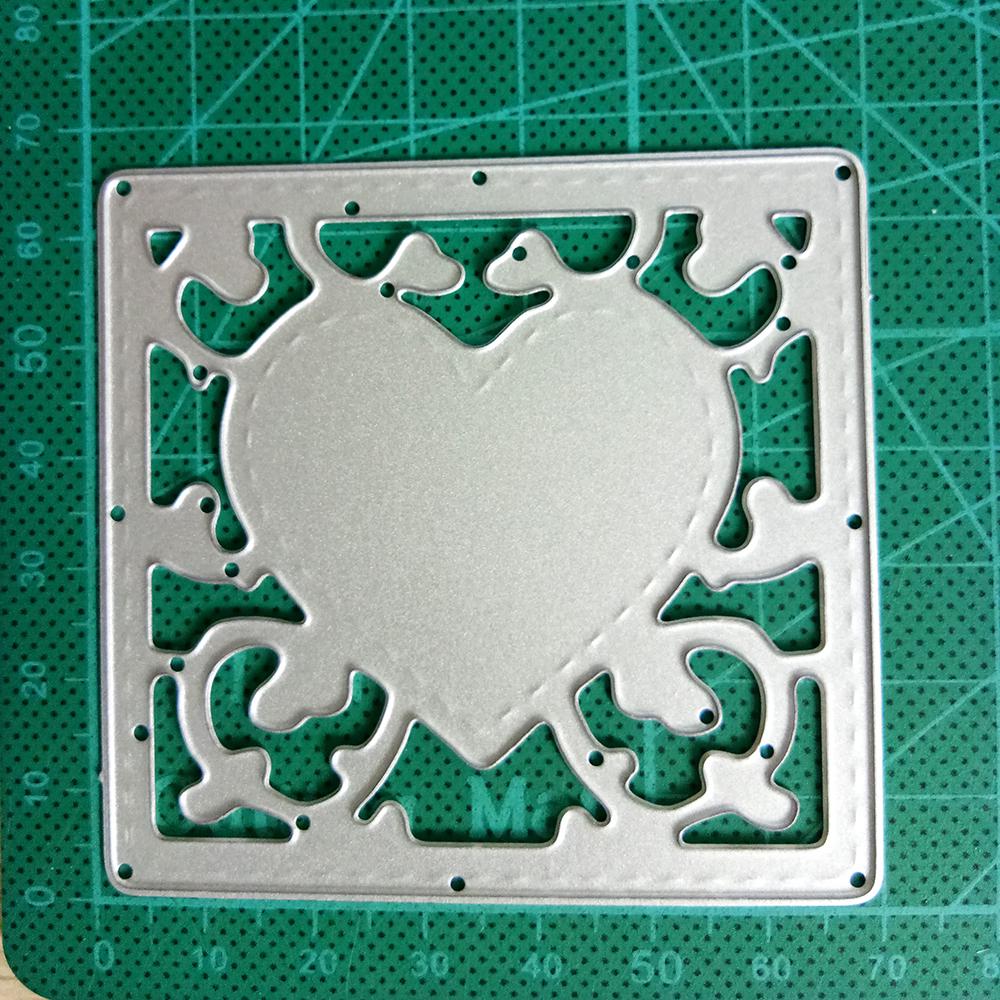 Heart Stitched Frame Metal Cutting Dies Cut DIY Craft Dies Scrapbooking ...