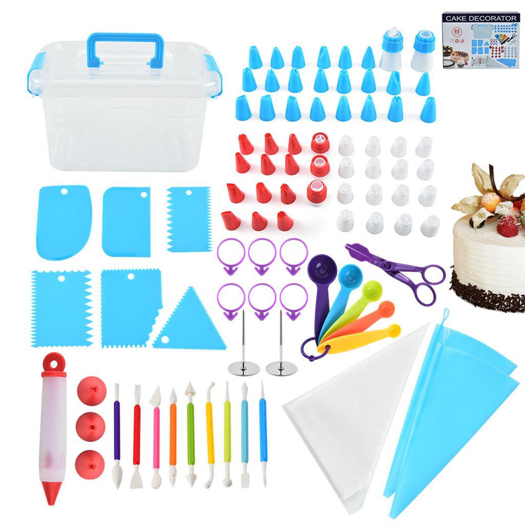 Buy 85PCS Cake Decorating Kits with Icing Tips Pastry Bags Flower Nails ...