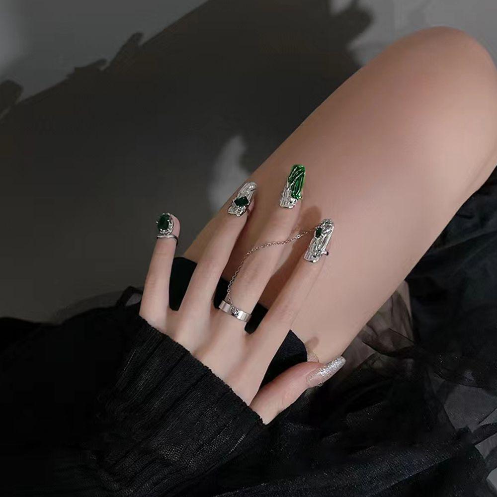 Buy Gift Fingertip Ring Women's Nail Jewelry Opening Nail Ring Crystal ...